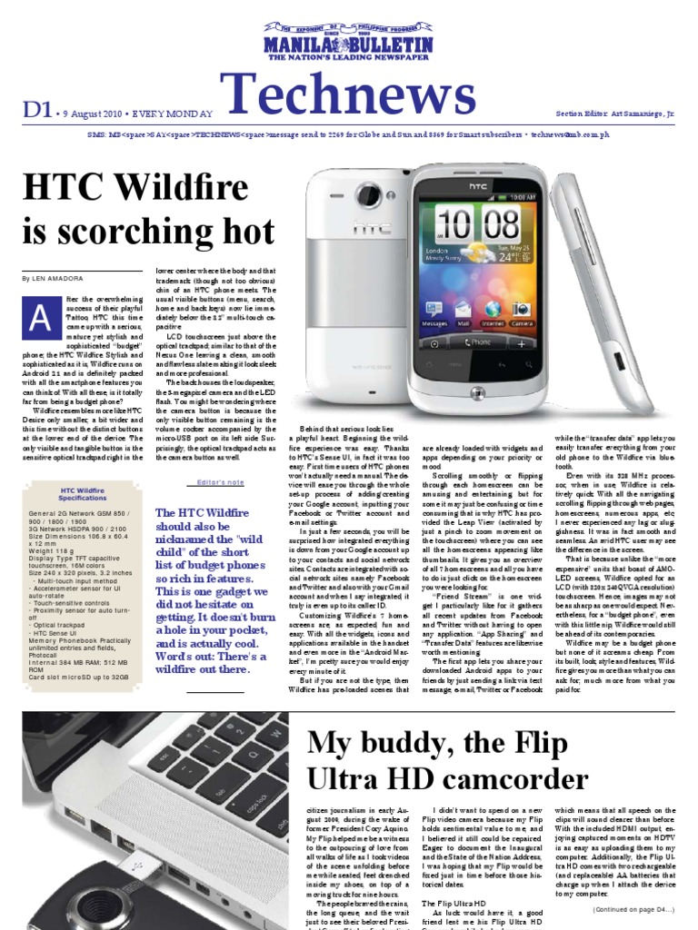 My First Tech News Article in Manila Bulletin On The Flip Ultra HD ...