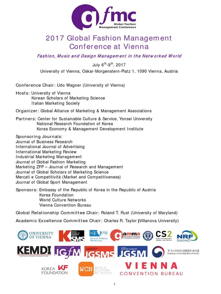 2017 GFMC Program Ver.3 (051017) | PDF | Fashion | Brand