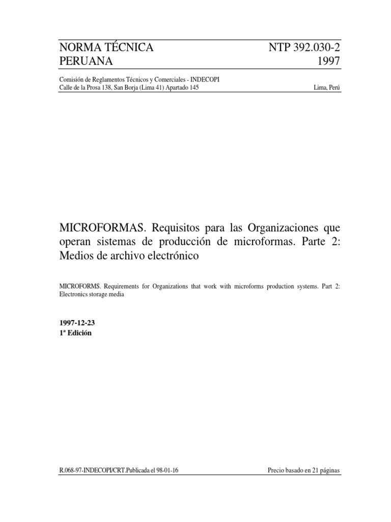 Norma de Creacion de Microformas PDF | PDF | Archivo de computadora | Programa de computadora