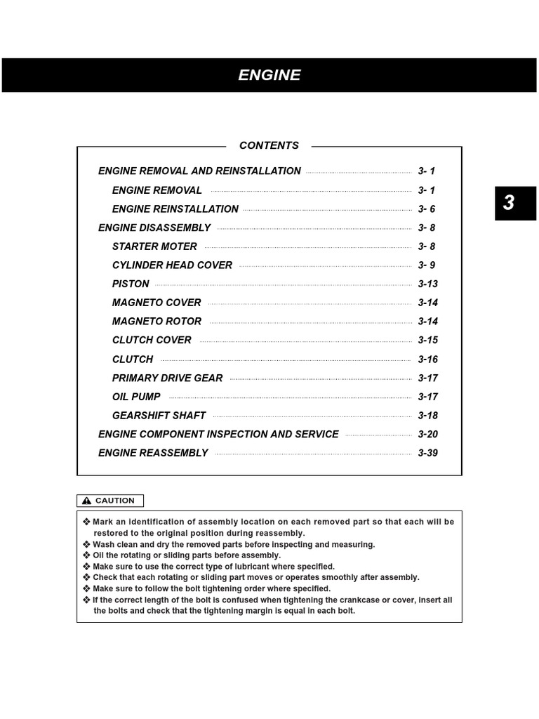Engine: Restored To The Original Position During Reassembly | PDF | Clutch | Piston