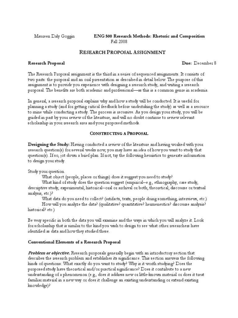 Research Proposal Assignment Guide | PDF | Qualitative Research ...
