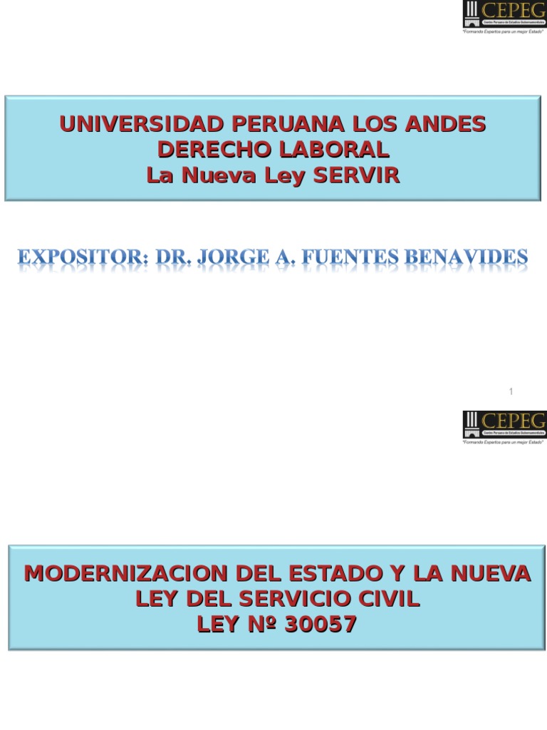 Nueva Ley SERVIR: Beneficios y Características | PDF | Planificación ...