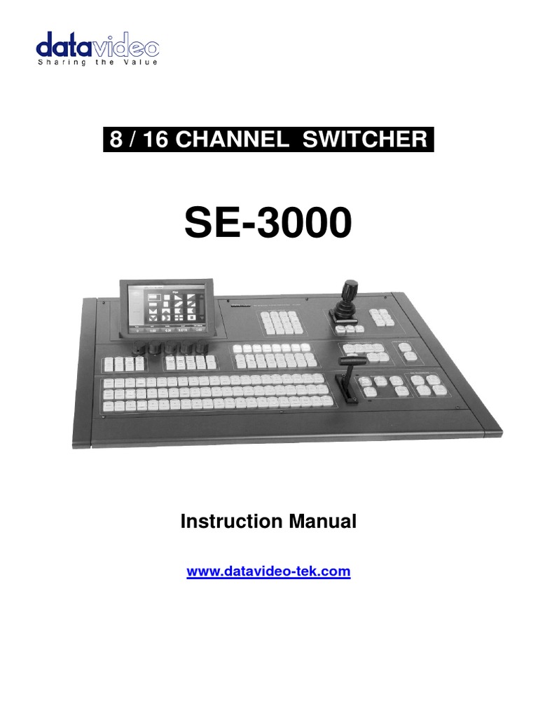 Datavideo SE 3000 Manual | PDF | Computer Monitor | Display Resolution