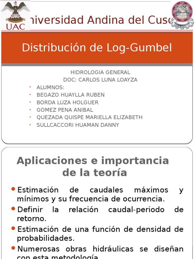 Distribución de Log-Gumbel Terminado | PDF | Distribución normal ...