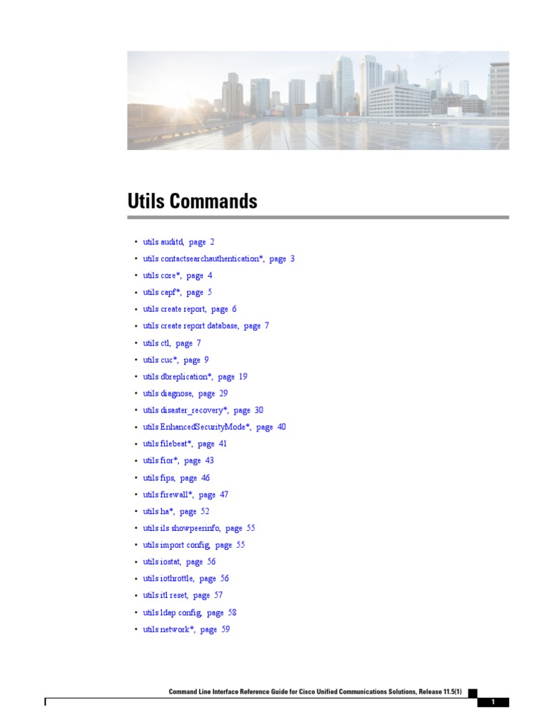 CUCM Cli Reference Guide | PDF | Replication (Computing) | Command Line Interface