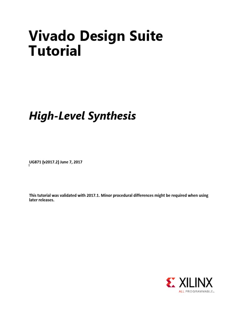 Vivado High Level Synthesis Tutorial | PDF | C (Programming Language ...