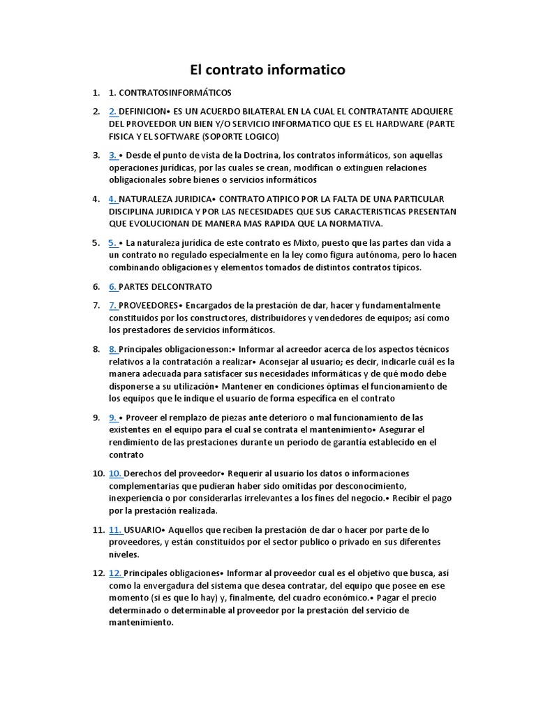 El Contrato Informatico | Delito | Informática y tecnología de la ...