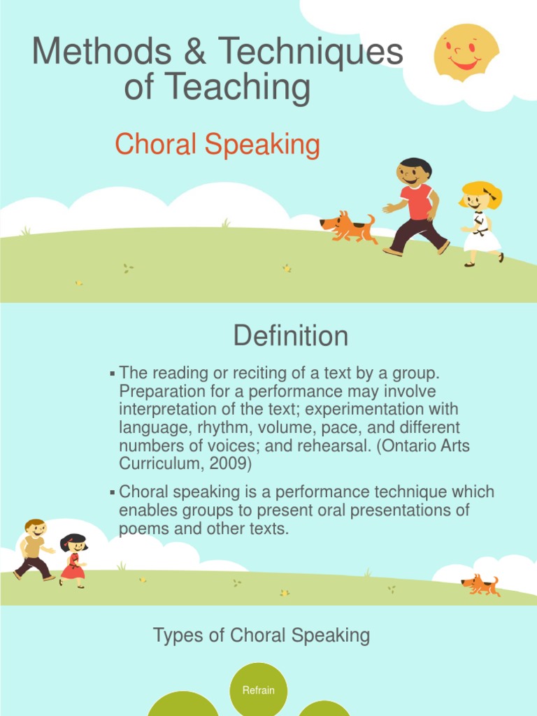 Choral Speaking and Songs in Action | PDF | Rhythm | Dances