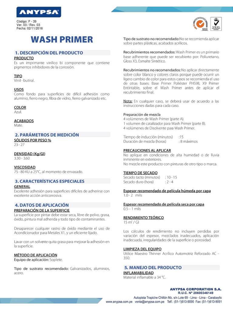 Wash Primer | PDF