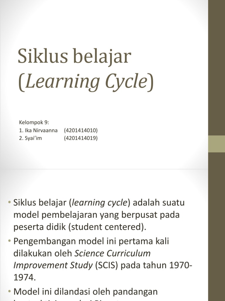 Siklus Belajar (Learning Cycle) | PDF
