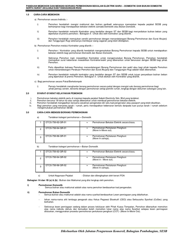 Meter Application Guide (SESB) | PDF