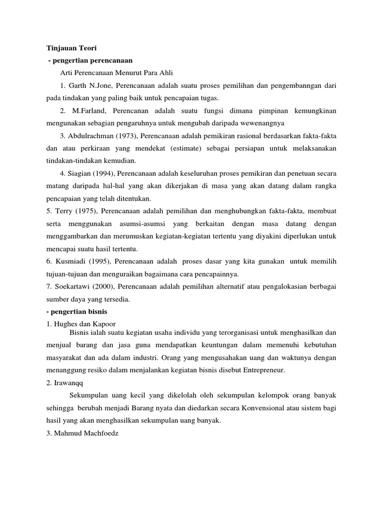 Tugas Techno Teori Bisnis Plan | PDF