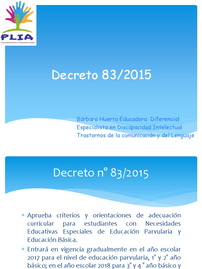 DECRETO 83 | Jardín de infancia | Aprendizaje | Prueba gratuita de 30 ...