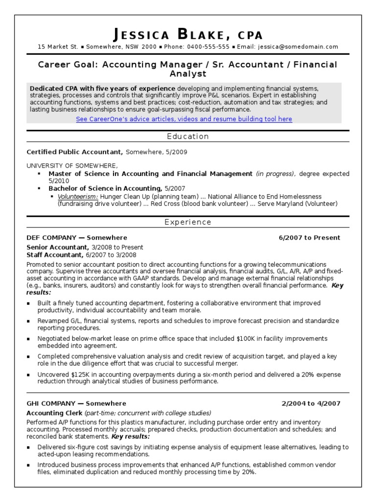CV Template CPA Accountant | PDF | Certified Public Accountant | Accounting