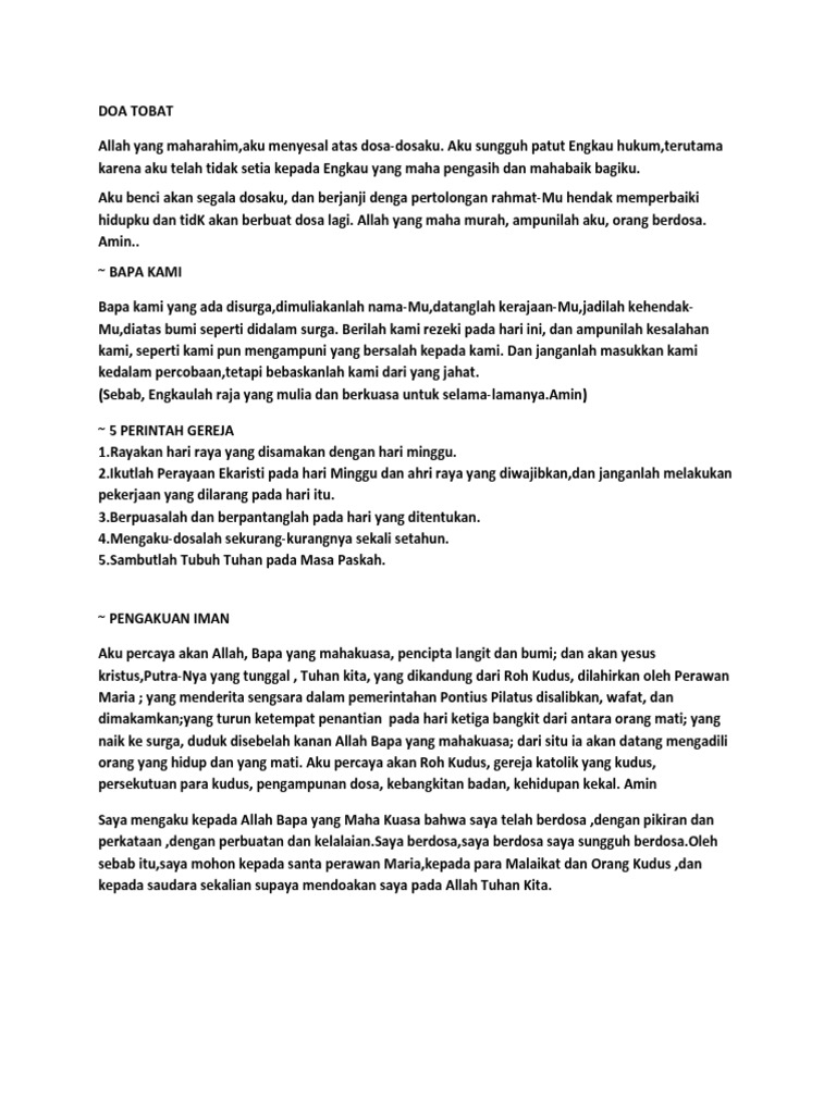 Doa Tobat | PDF