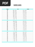ANSI Paper Size Dimensions Chart | PDF