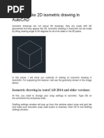 Isometric Drawing in AutoCAD Guide | PDF | Auto Cad | Autodesk