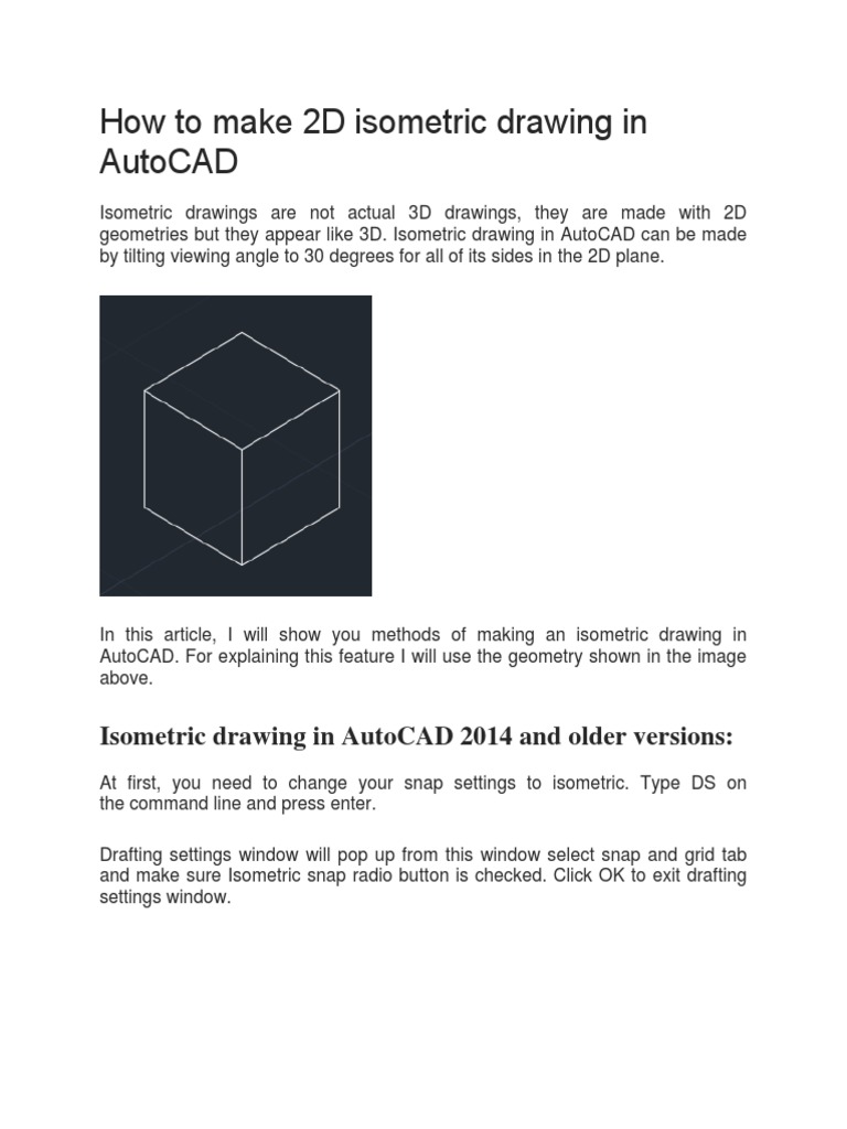 2D Isometric Drawing in AutoCAD | PDF | Command Line Interface | Angle