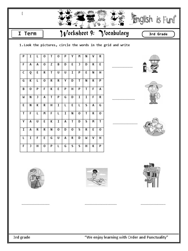 I Term: 3rd Grade "We Enjoy Learning With Order and Punctuality" | PDF ...