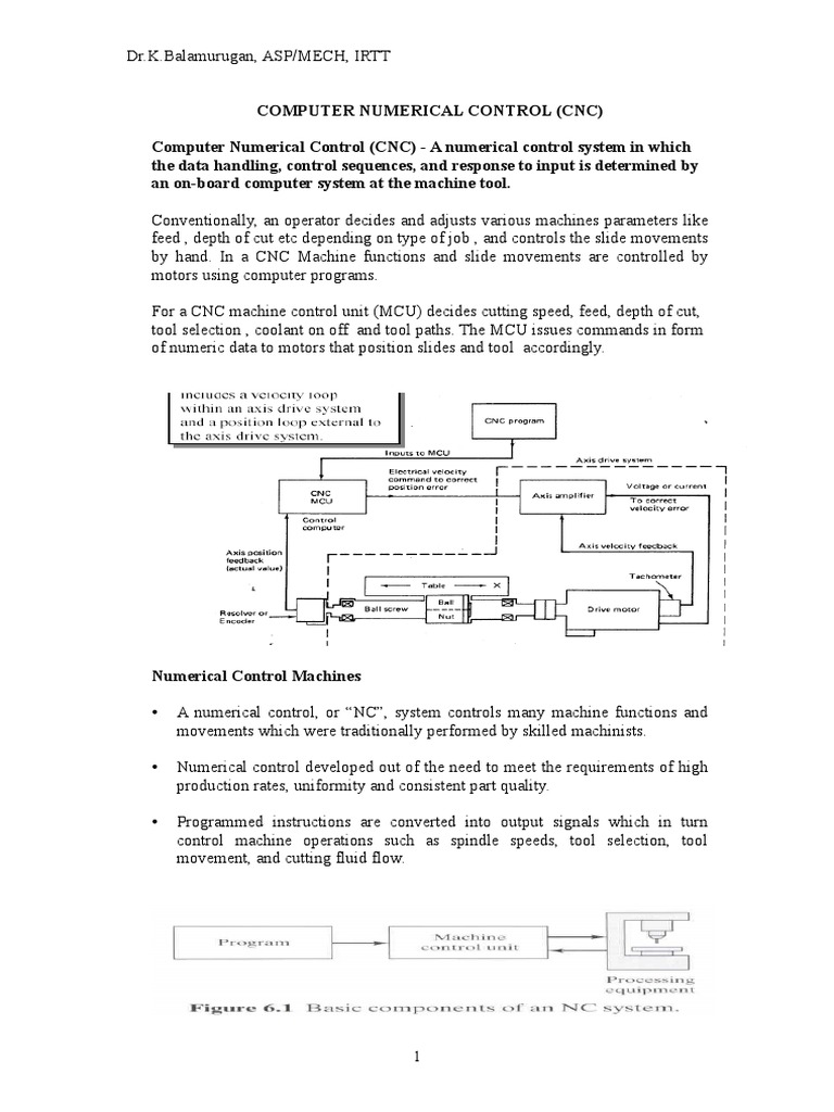Fundamentals of CNC Machines | PDF | Numerical Control | Computer Program