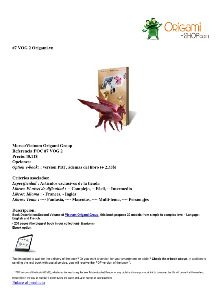 Origami-Shop 7 VOG 2 Origamivn | PDF