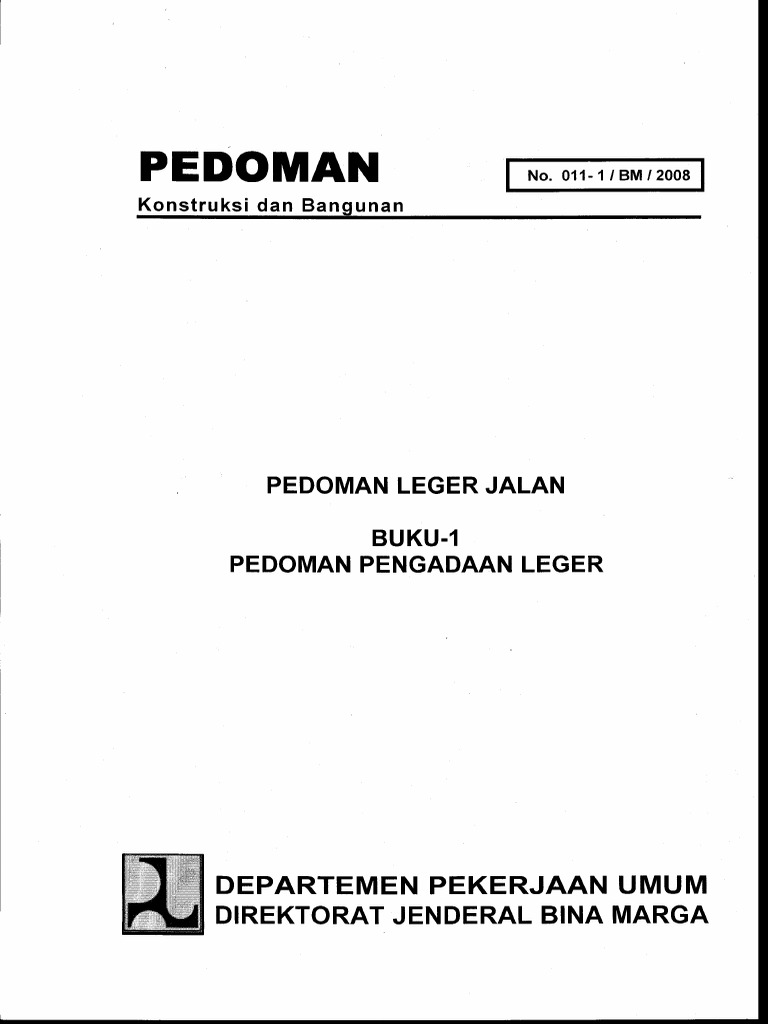 Pedoman Pengadaan Leger Jalan | PDF