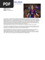 Lionel Messi: Biography and Career Highlights | PDF