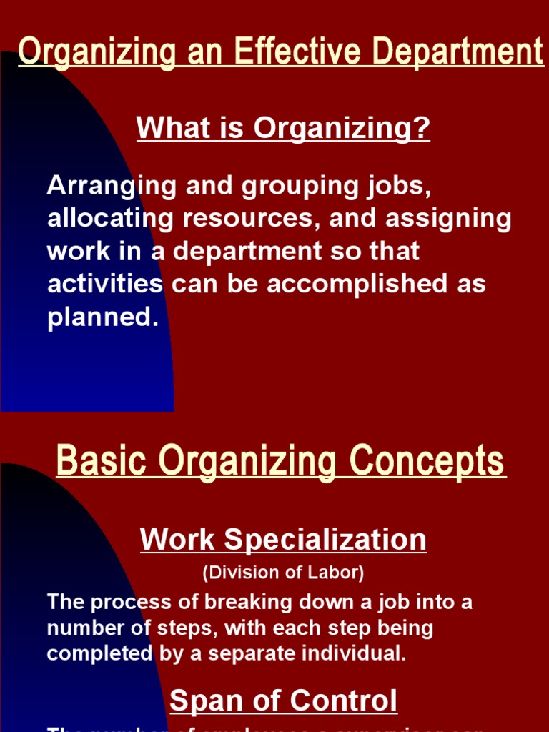 OB 29 IO - 06 Organizing An Effective Department | PDF | Division Of ...