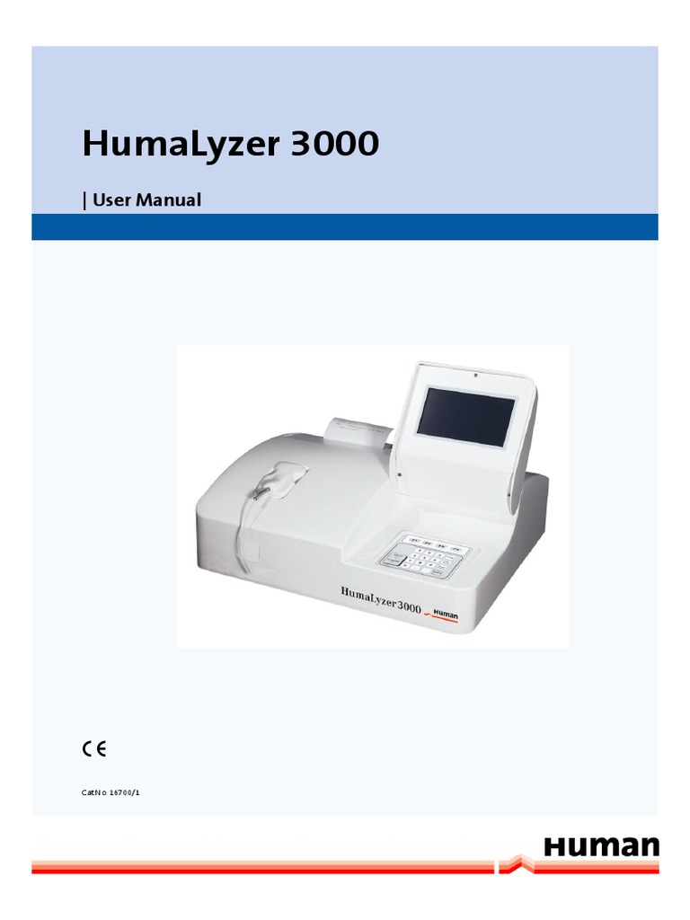 HumaLyzer 3000 User Manual | PDF | Fuse (Electrical) | Power Supply