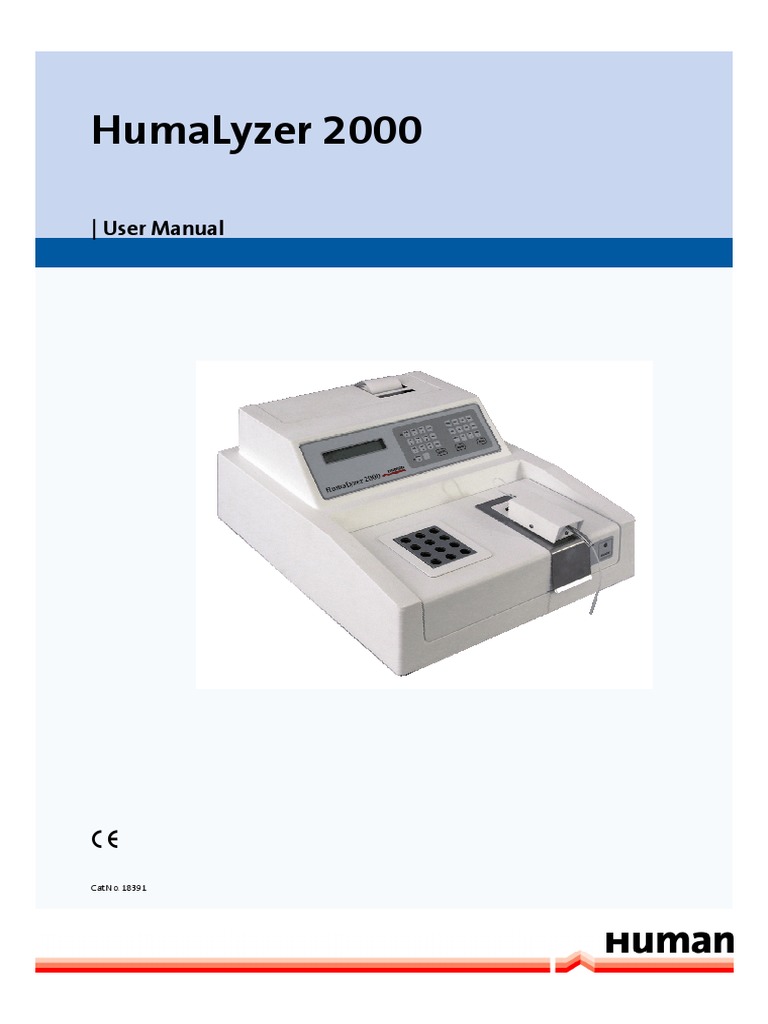 HumaLyzer 2000 User PDF | PDF | Optical Filter | Vacuum Tube