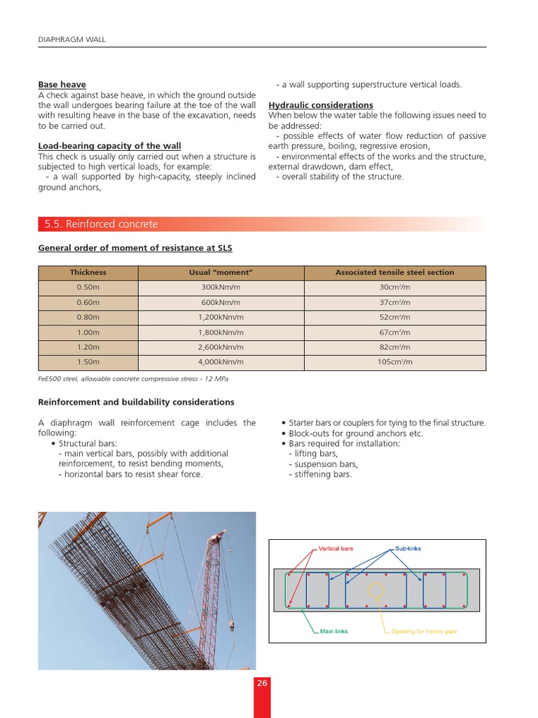 Diaphragm-Walls-And-Stractures 20 PDF | PDF | Reinforced Concrete ...