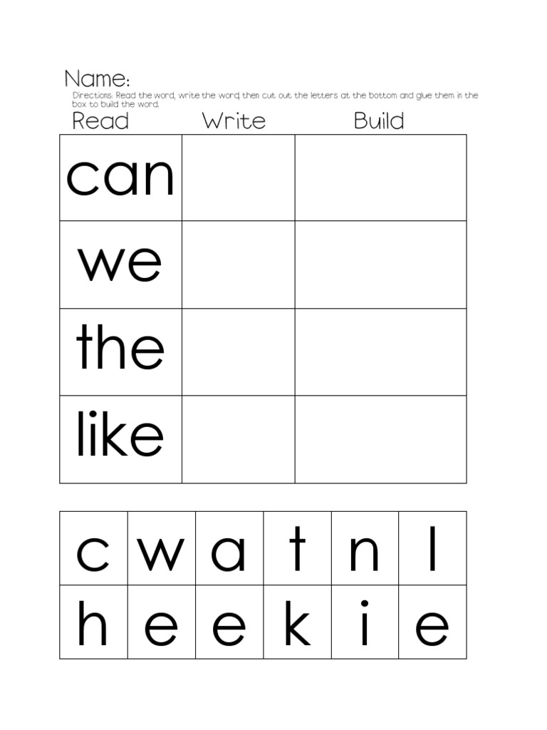 Read Write Build Can We The Like | PDF