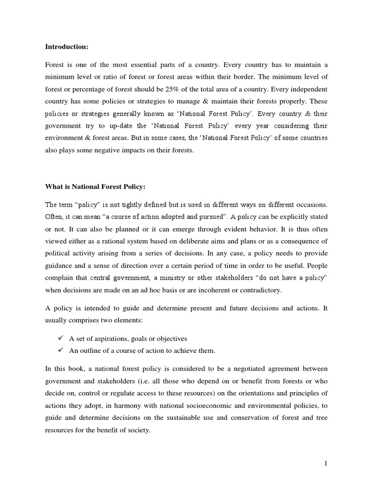 Assignment Forestry Pdf Forestry Deforestation