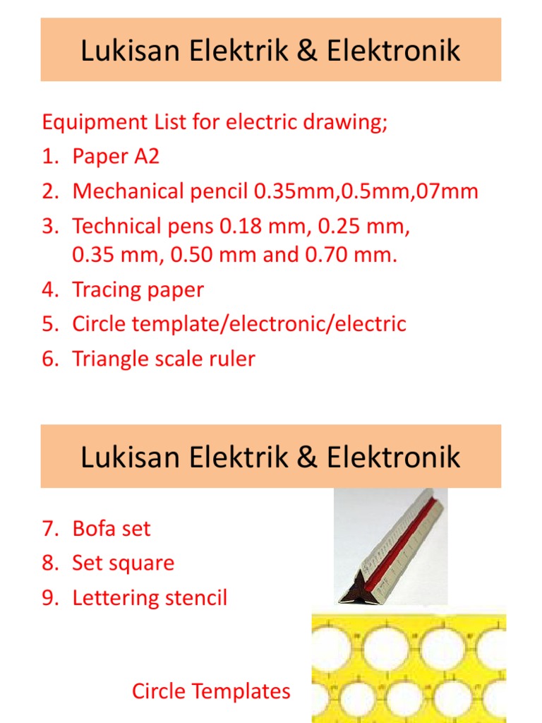 Electric & Electronic Drawing Tools | PDF | Home & Garden | Technology ...