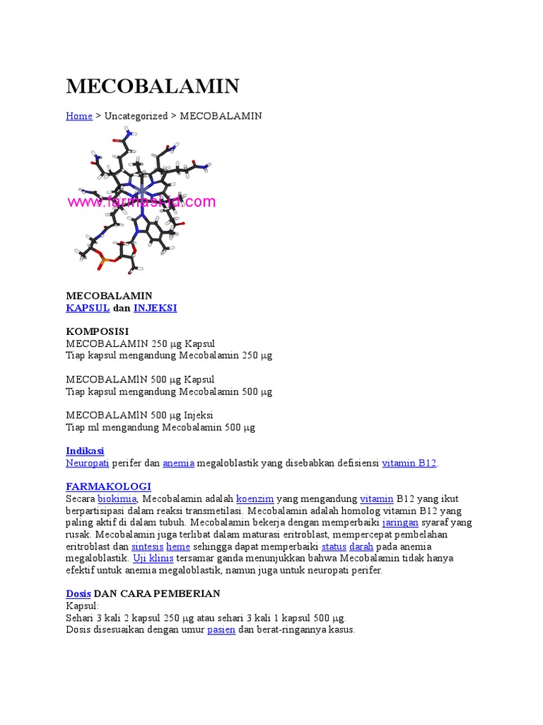 MECOBALAMIN | PDF