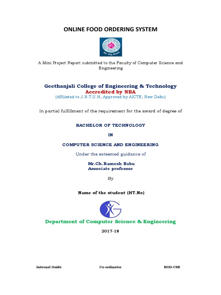 Online Food Ordering System Mini | PDF | Use Case | Feasibility Study