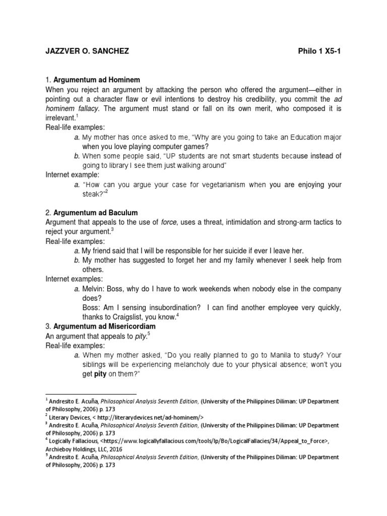 Fallacies PDF | PDF | Fallacy | Argument
