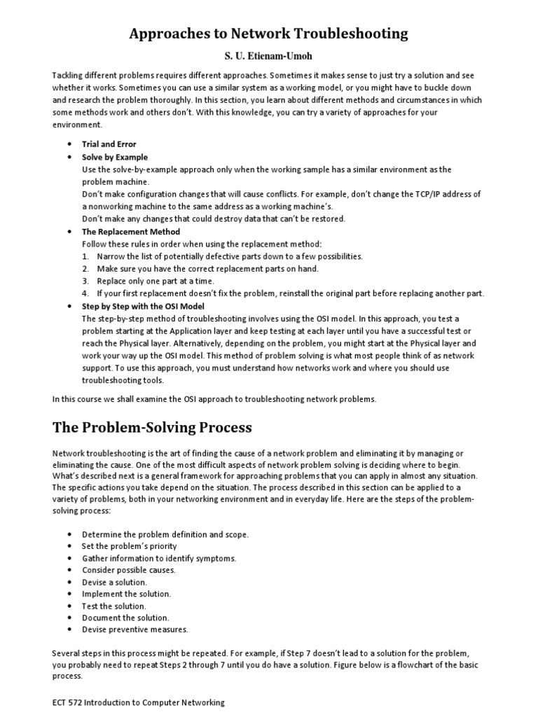 Network Troubleshooting PDF | PDF | Ip Address | Router (Computing)