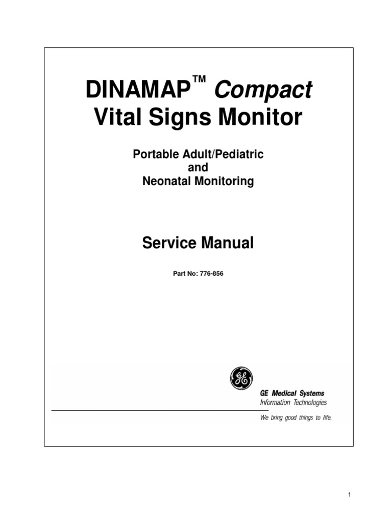 Critikon Dinamap Compact - Service Manual 2 | Download Free PDF | Random Access Memory | Analog ...