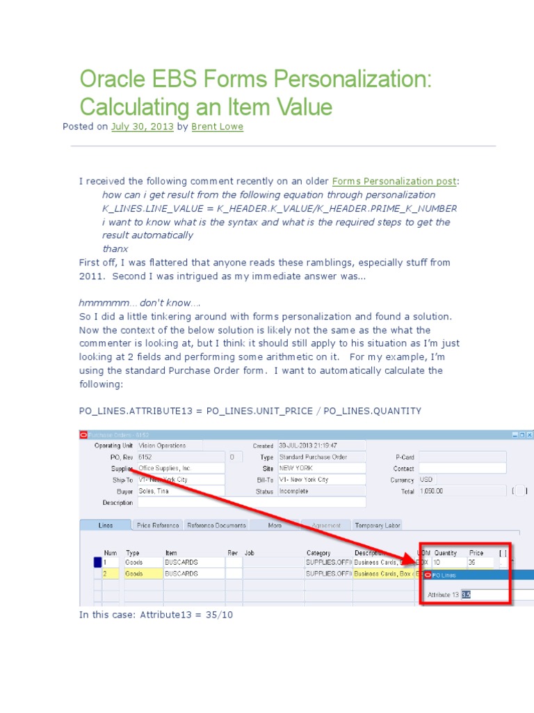 Oracle EBS Forms Personalization | PDF | Computer Programming | Computing