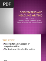 Copyreading Handout | PDF | Typefaces | Copy Editing