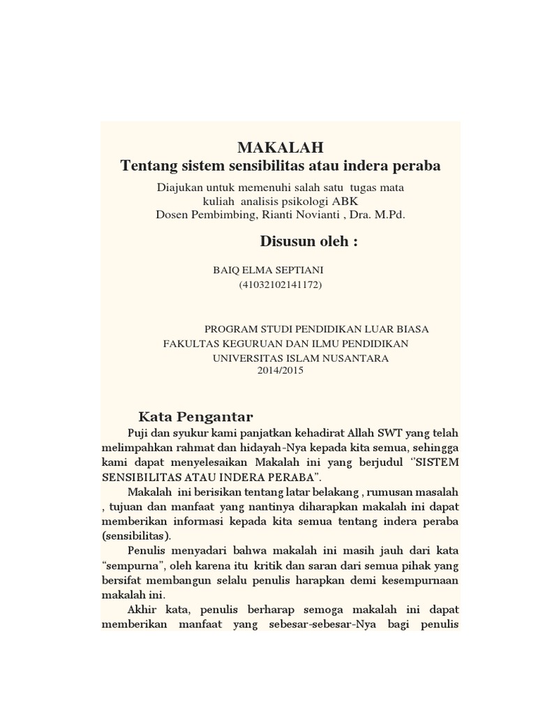Makalah Indra Peraba | PDF