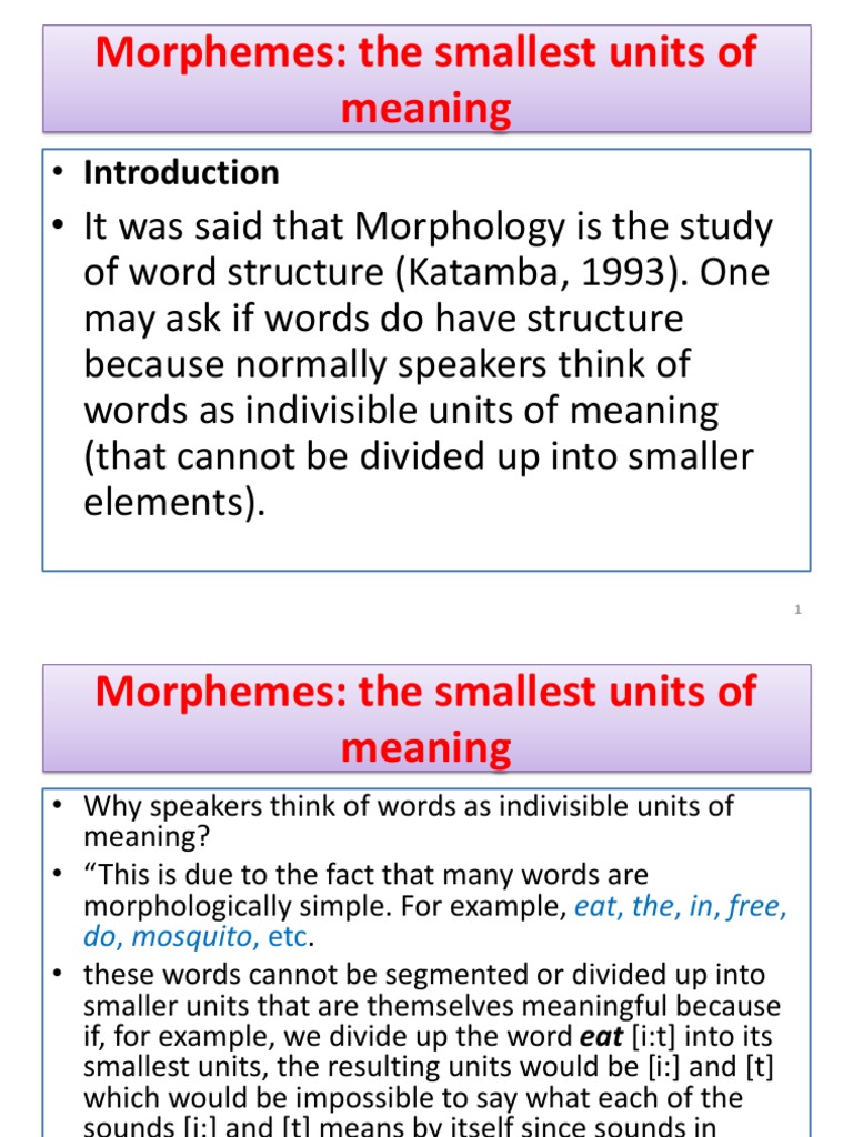 Morpheme s | Word | Plural