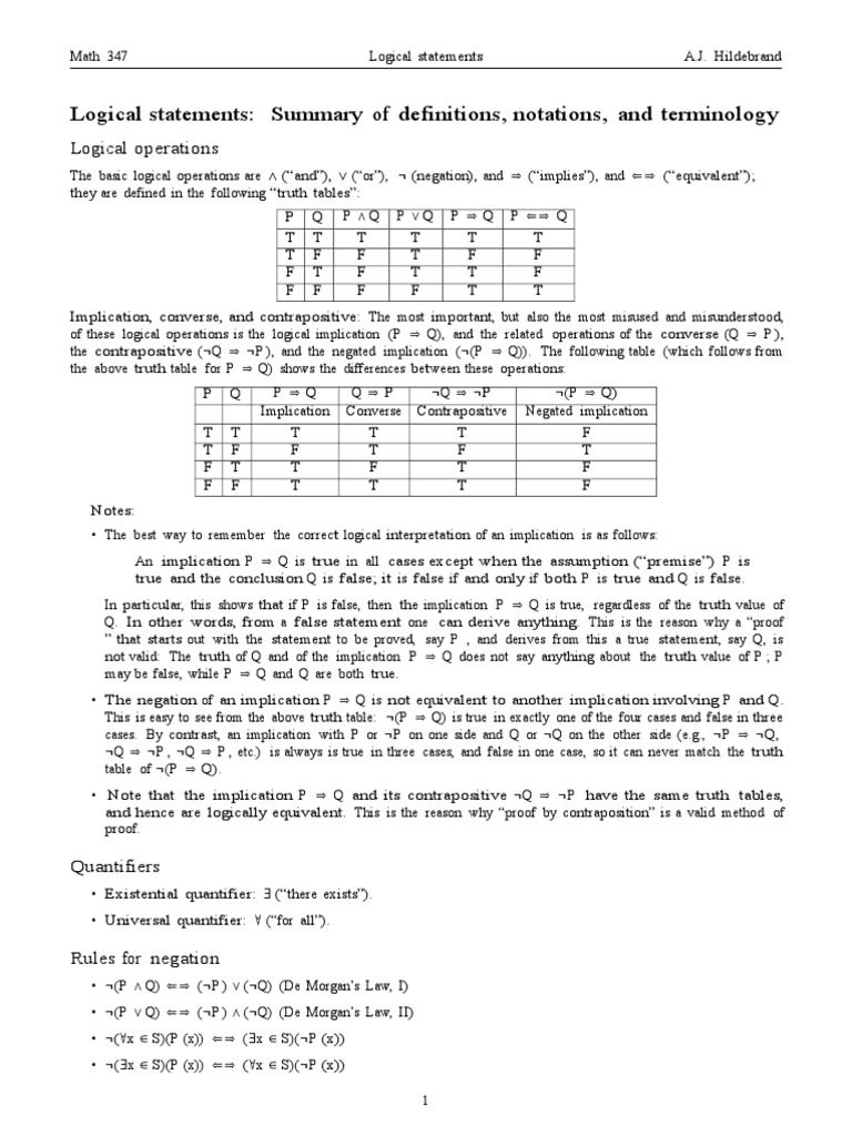 Logical Statement (Sudersen) | PDF | Mathematical Logic | Logical Expressions