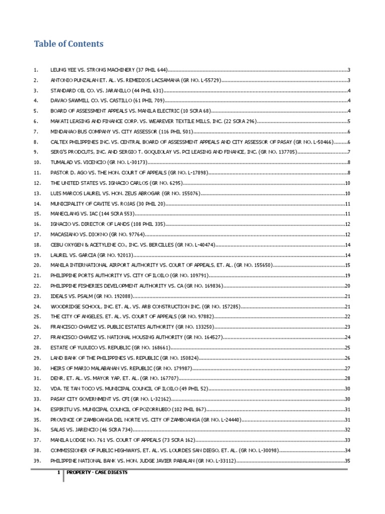 Property Case Digest Compilation | PDF | Estoppel | Mortgage Law