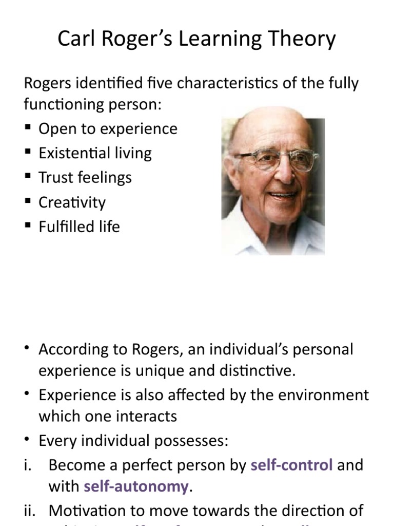 Carl Roger's Learning Theory | PDF