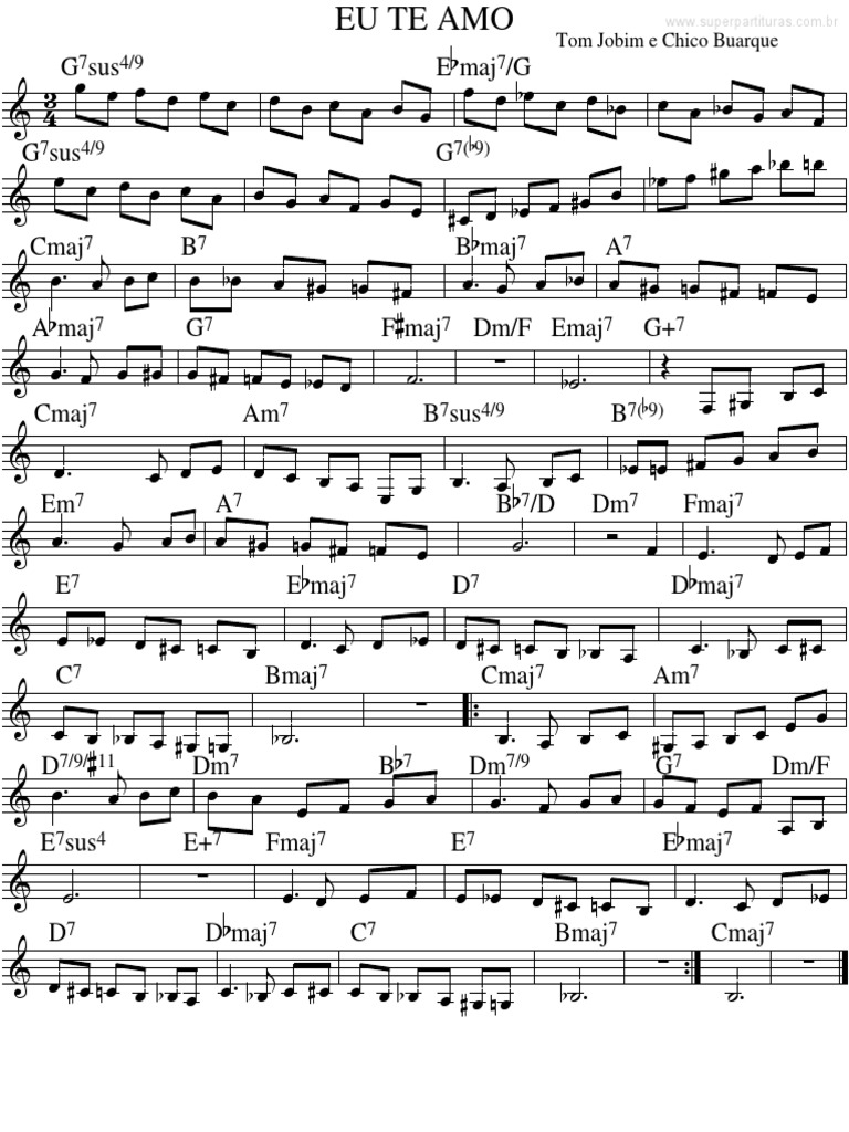 (Superpartituras - Com.br) Eu Te Amo PDF | PDF