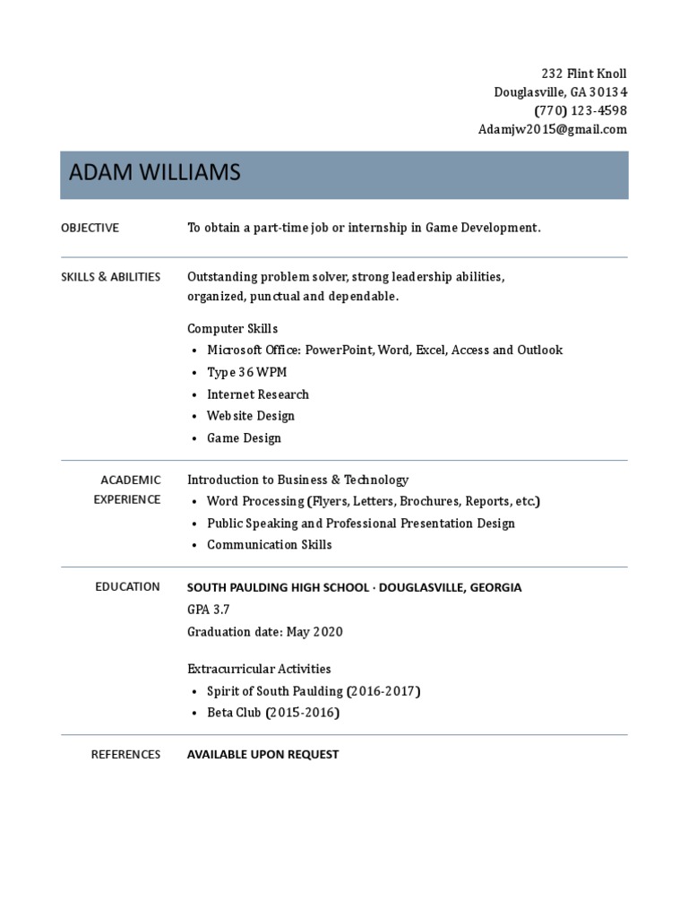 Resume 2 0 | PDF