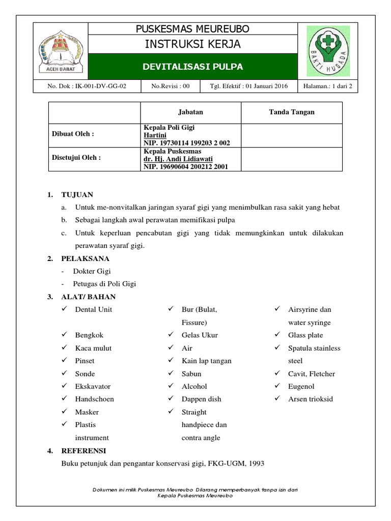 02 - IK Devitalisasi Pulpa | PDF