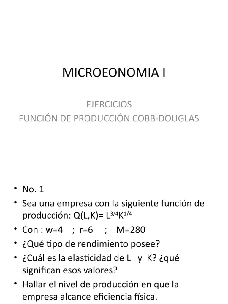 Micro Ejercicios Cobb-Douglas | PDF